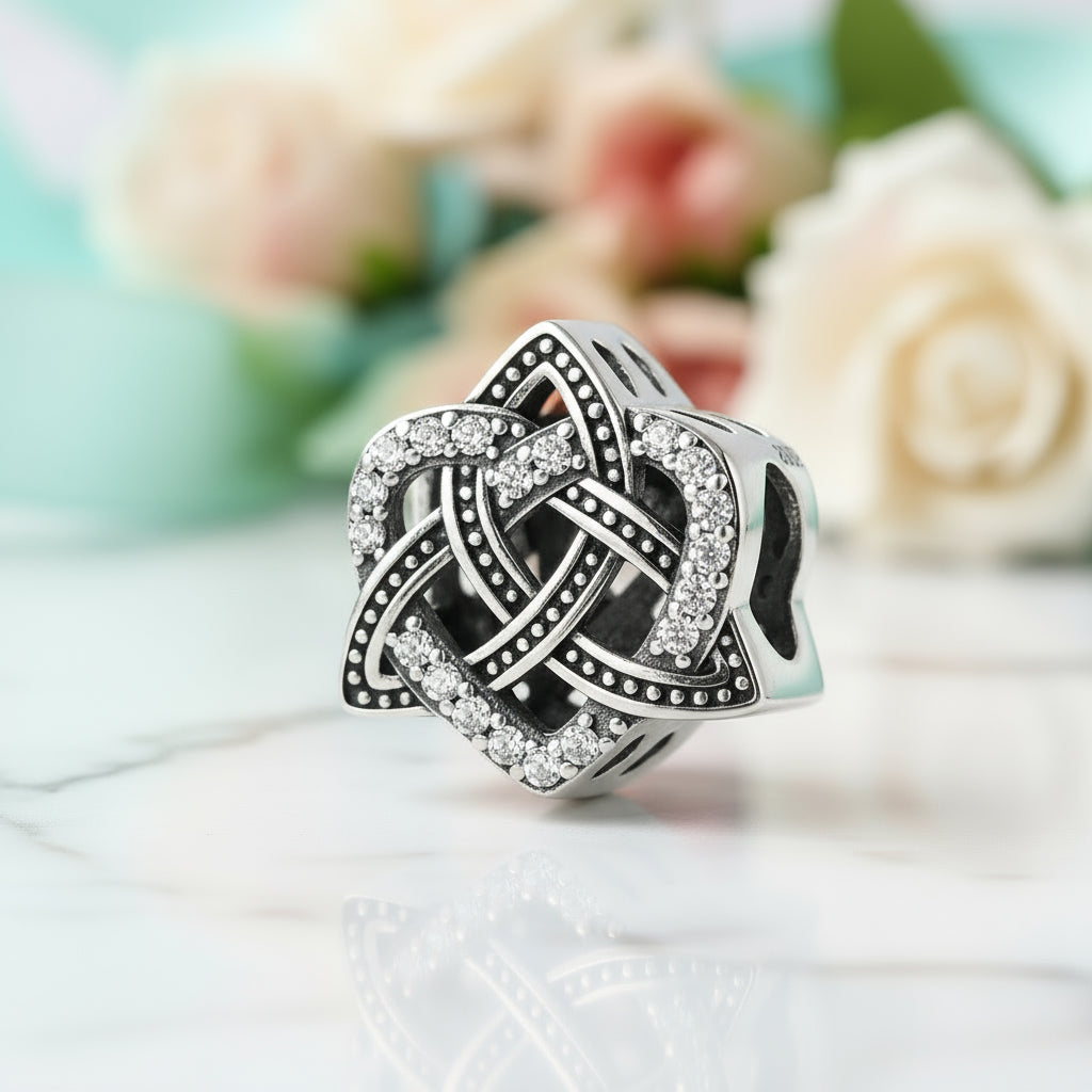 Celtic Knot Heart-Shaped Vintage Charm – Evani Jewelry